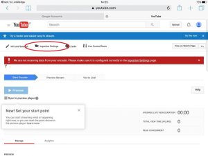 How to broadcast to a YouTube Live backup server | LiveWedge Online Manual